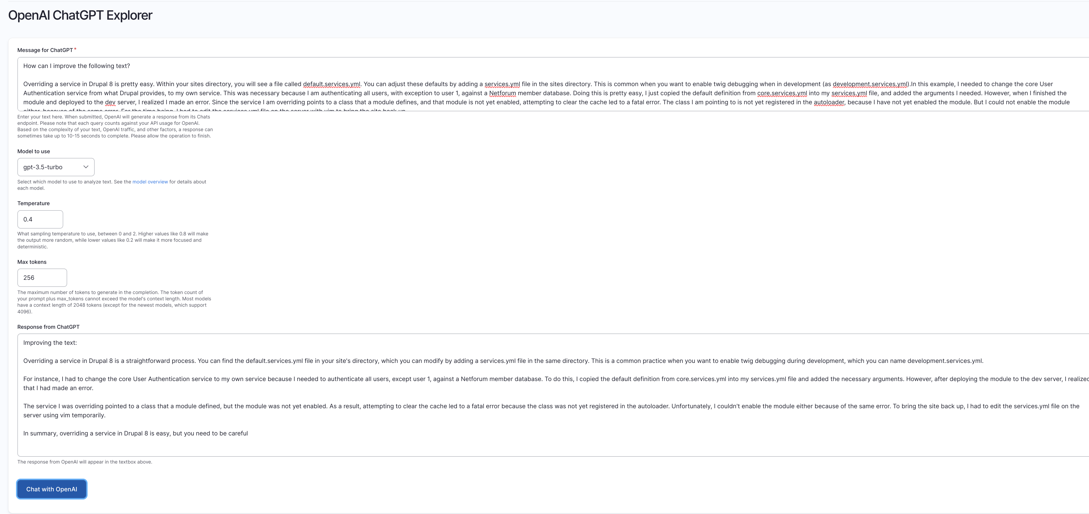 OpenAI / ChatGPT Integration | Drupal.org